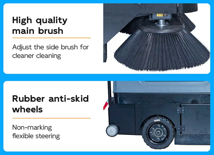 KR-SJ2000 Full Closed Electric Big Street Sweeper Car Four-wheel ...