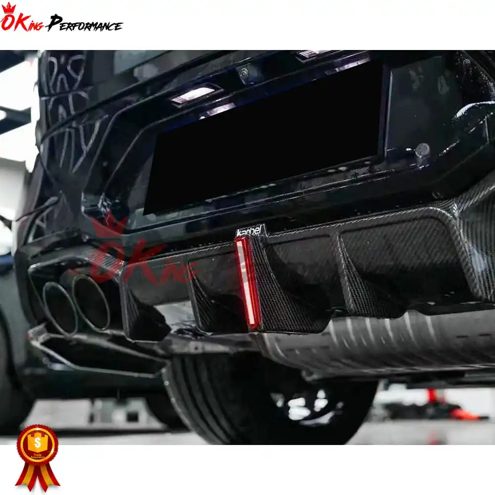 K Style Dry Carbon Fiber Led Brake Light Rear Diffuser For Bmw F98 X4m ...