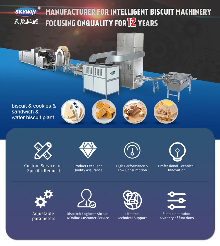 Skywin Biscuit Manufacturing Machine Wafer Biscuit Production Line ...