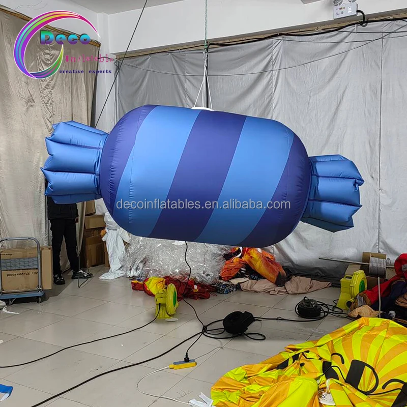 Custom Colourful Candy Theme Party Decoration Hanging Bule Inflatable ...