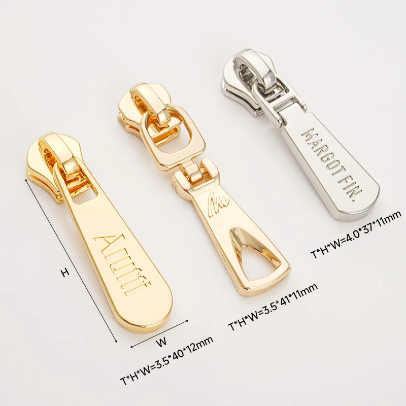 Custom Metal Zip Puller with Brand Logo for Bags and Garments ...