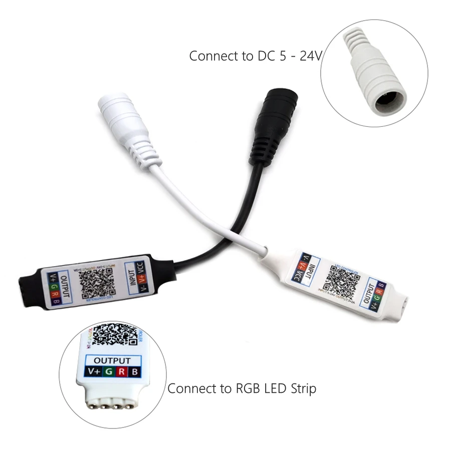 17 24 Key USB RGB LED Strip Light Controller with Remote 12V Manual ...