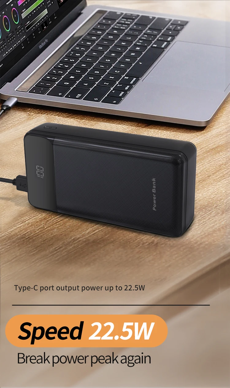 Portable Multifunction Pd22.5w Two-way Fast Charge 30000mah High Capacity Notebook Power Bank ...