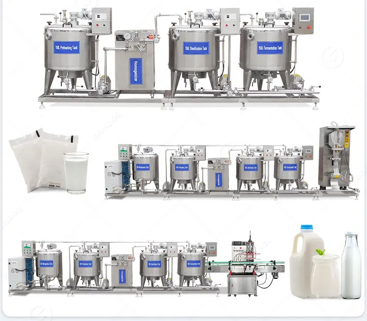 Milking Complete Small High Productivity Scale Yoghurt Make Machine ...