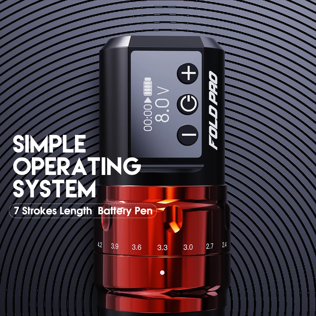 Dragonhawk Fold Pro Wireless Tattoo Machine - Easy & Quiet