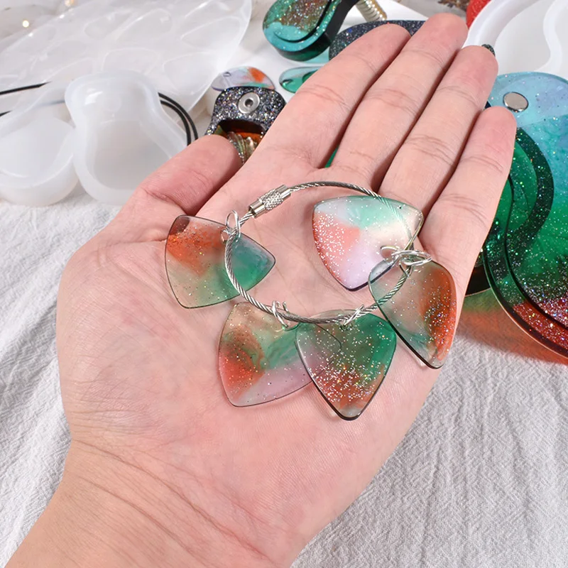 Irregular Guitar Plectrum Resin Mold For Epoxy Making, Oem