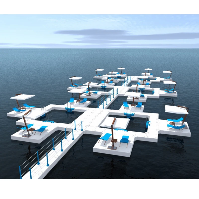 Modern Modular Pontoon Floating System Walkway On The Water Pool ...