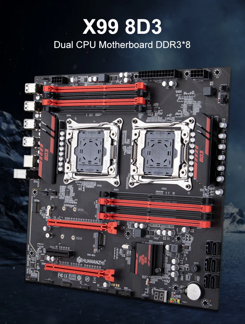 E-atx X99 8d3 Computer Motherboard Lga2011-3 Four Channels Ddr3 With ...