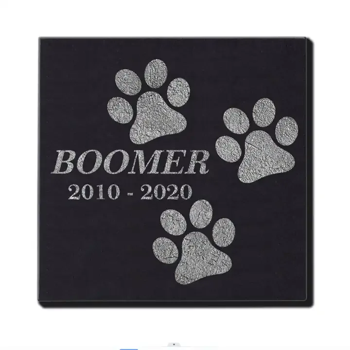 Black Granite Tombstone Monument Outdoor Memorial Plaque Custom ...