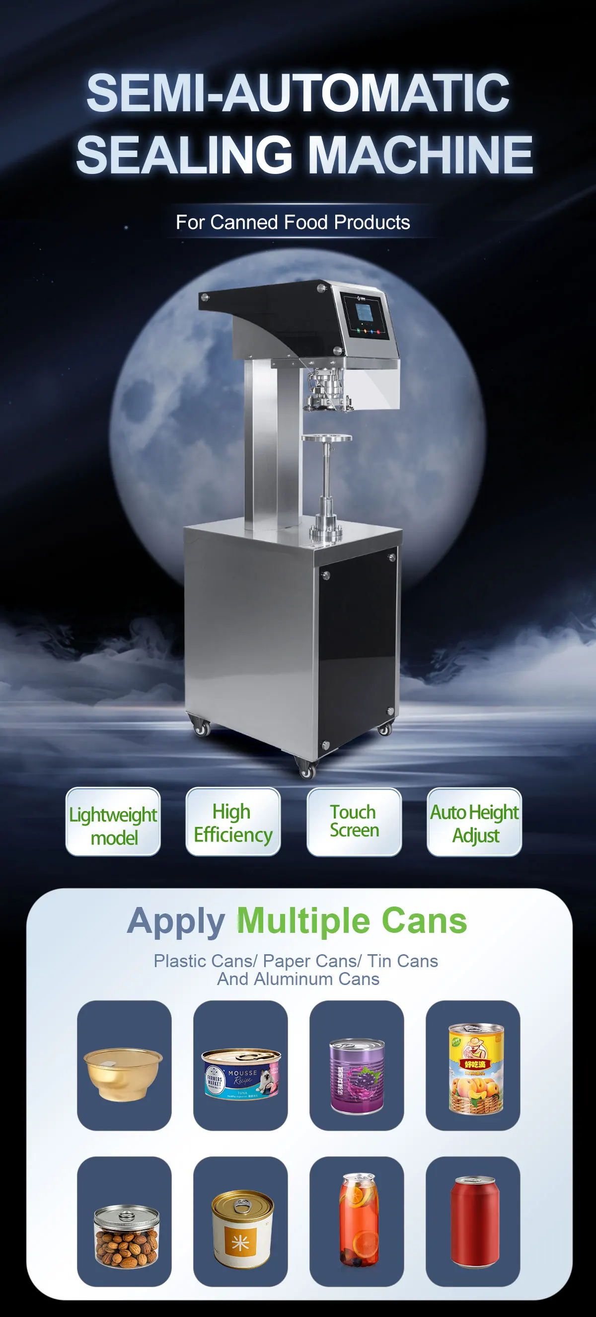 Semi-Automatic Canning Machine for Metal Cans – Efficient Seamer for ...