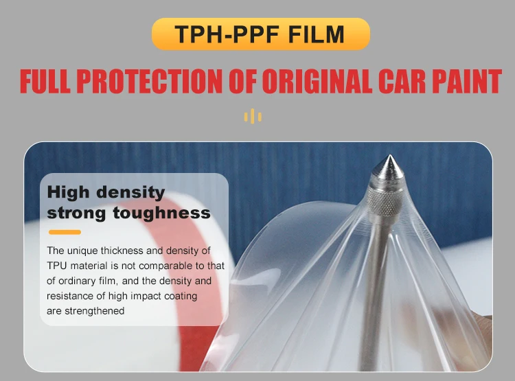 Factory Sales Tpu Ppf Anti-yellowing Transparent 7.5mil 1.52m*15m Tph ...