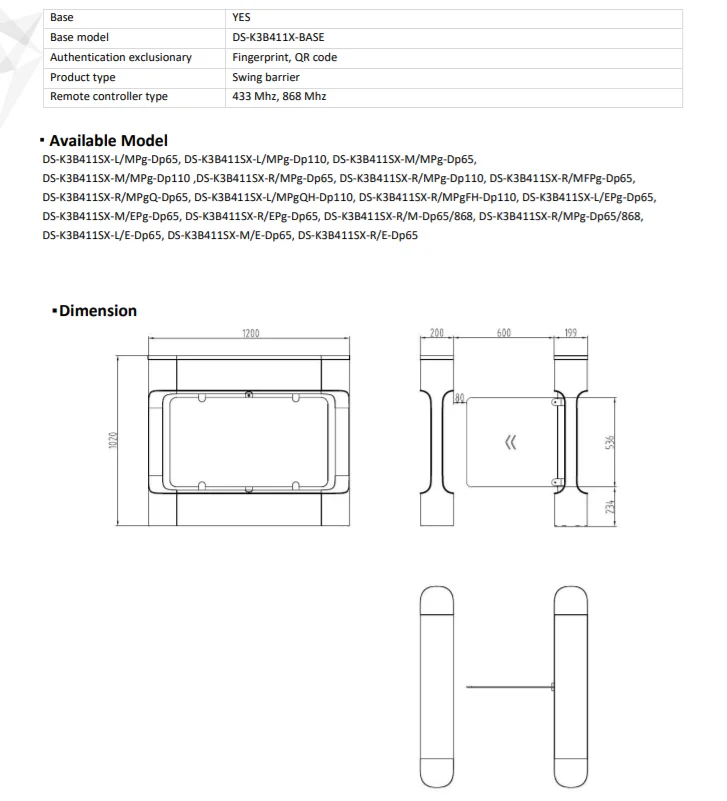 HK Hikvision Swing Barriers - Smart, Secure, and Customizable