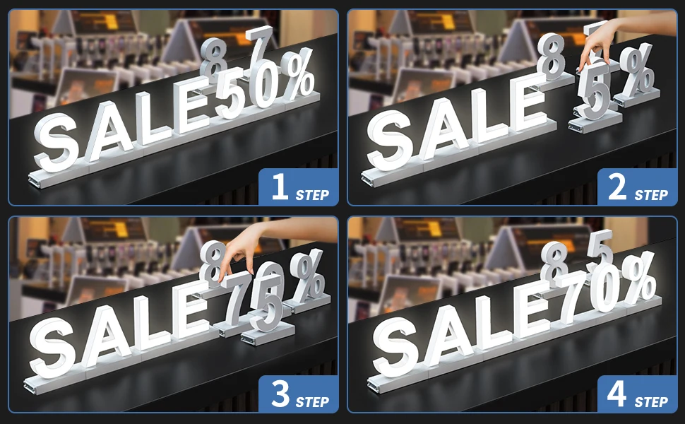 Abcmix Patented Magnetic Led Alphabets,Mix & Match Diy Led Letter ...