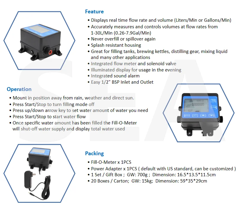 Smart Integrated Valve Electronic Water Meter - FILL-O-METER