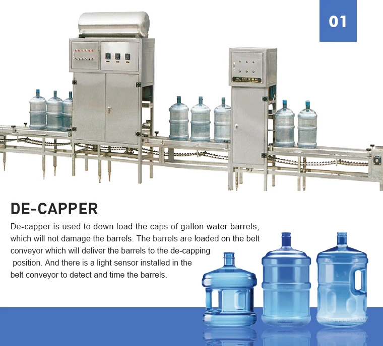 Low Noise 300bph 5 Gallon Big Plastic Barrel Pure Drink Water Filling ...