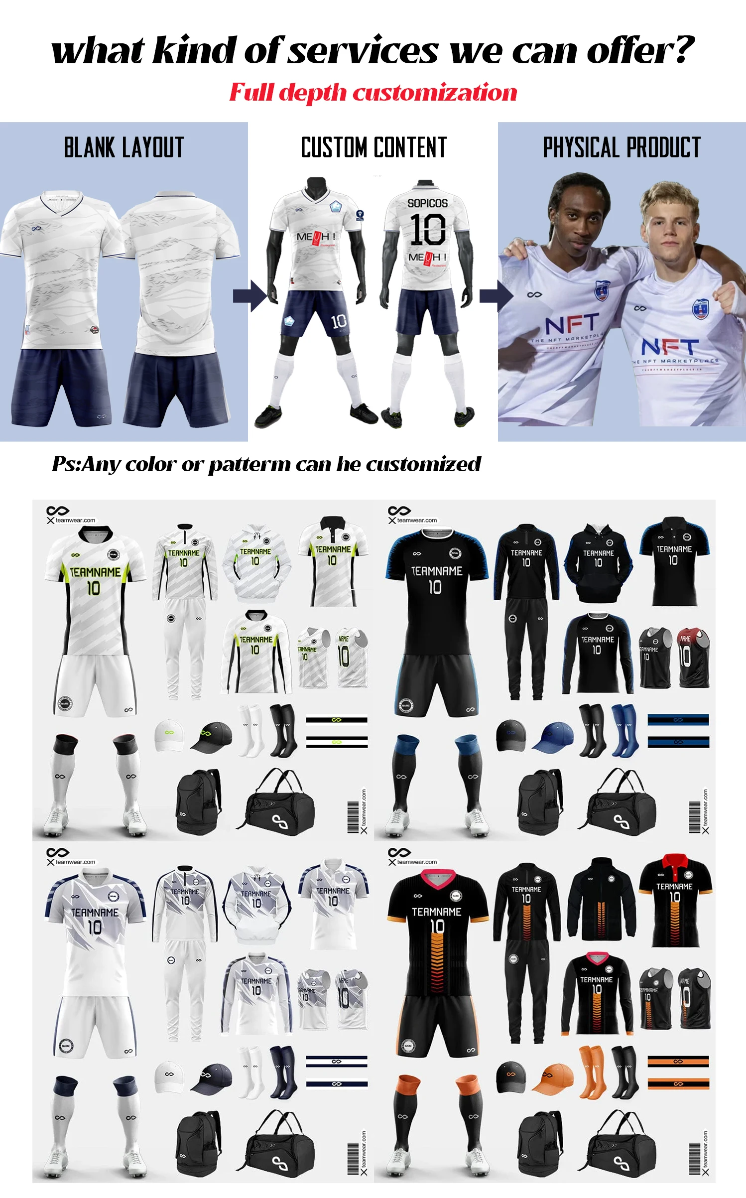 Football Kits Full Set Soccer Kit Youth Custom Soccer Jersey Quick Dry ...