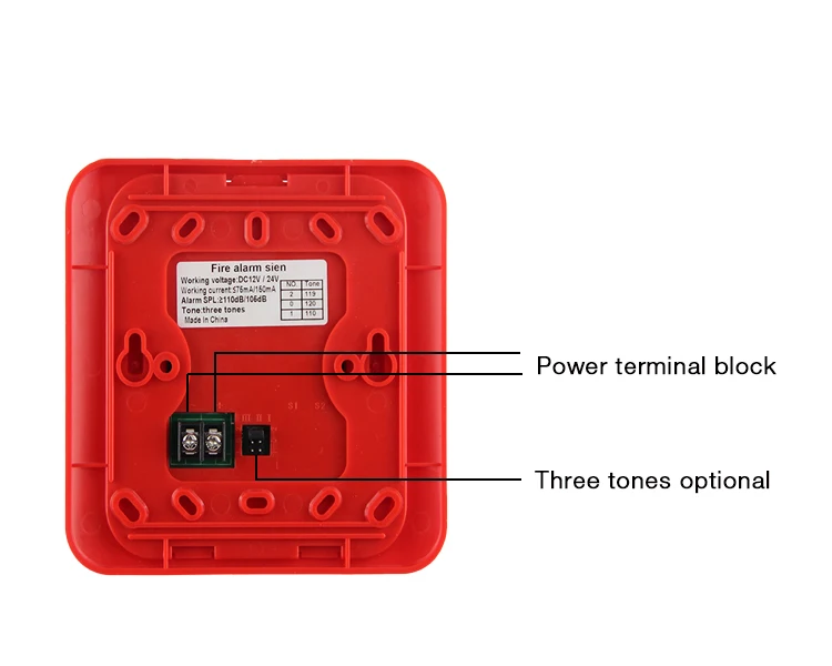 Conventional Fire Alarm Horn/strobe Siren - CE RED Color