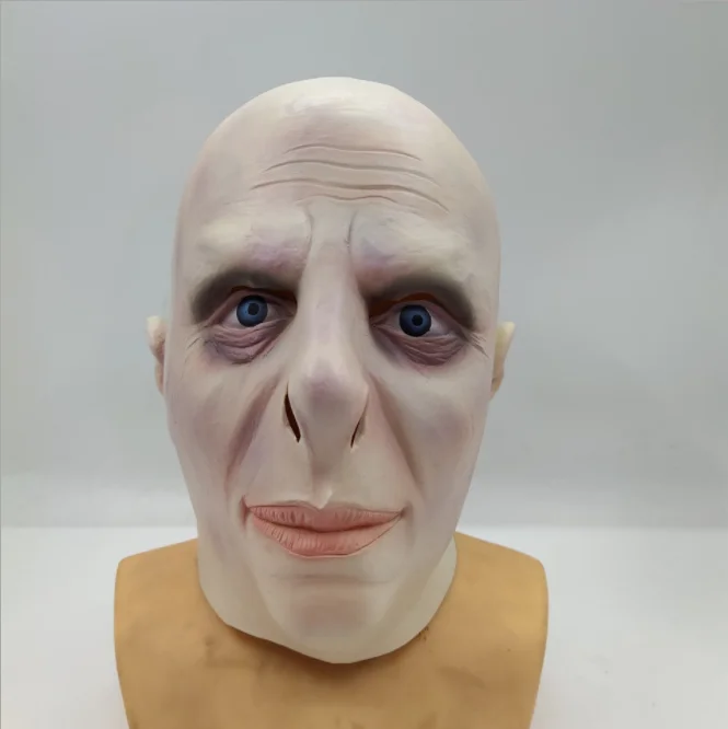 Voldemort Halloween Latex Mask Scary Bald Headgear for Christmas ...