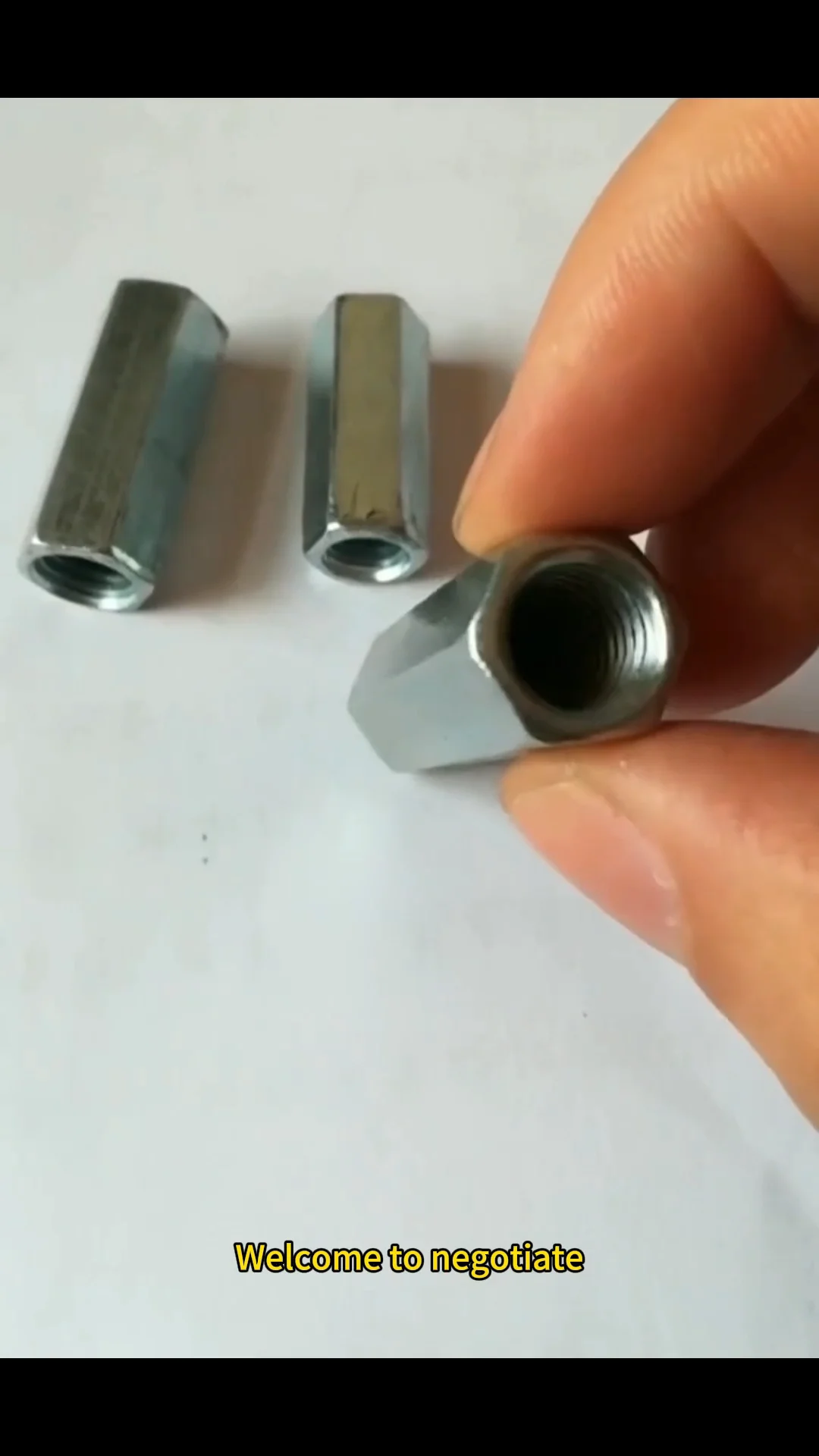 M6 M8 Long Hexagon Nut M10 M16 304 Stainless Steel Hex Coupling Nut Ss304 Internal Thread ...