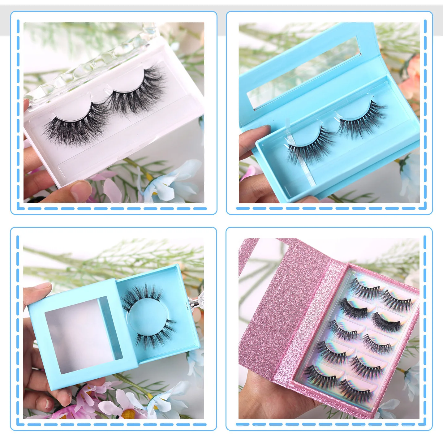 Wholesale Luxury 3d Natural Eyelashes Private Label Strip Lashes Self ...