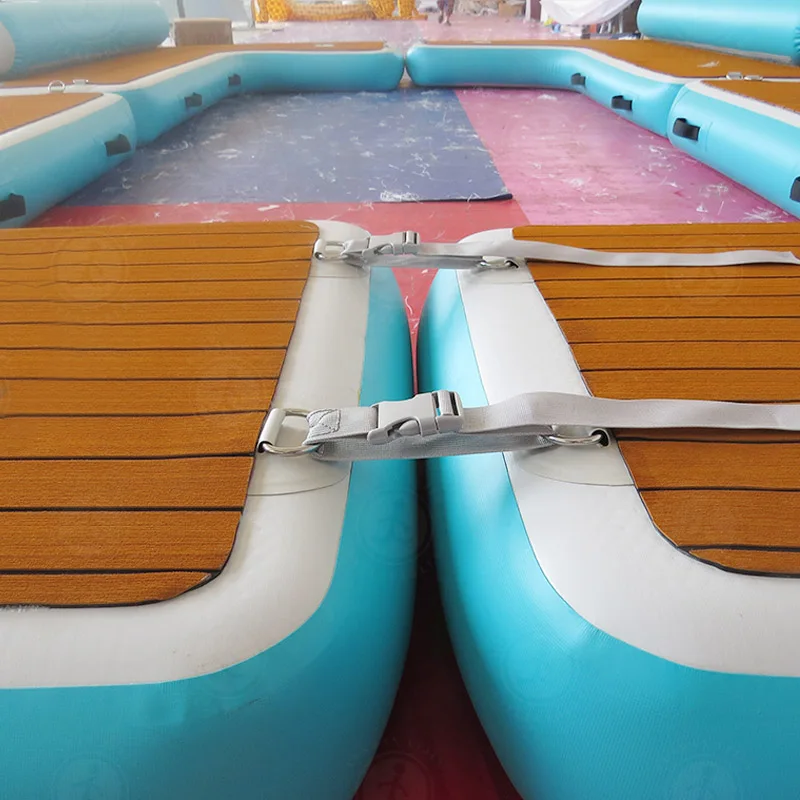 Oem Inflatable Dock Floating Raft Couch L-shape Inflatable Swim Island ...