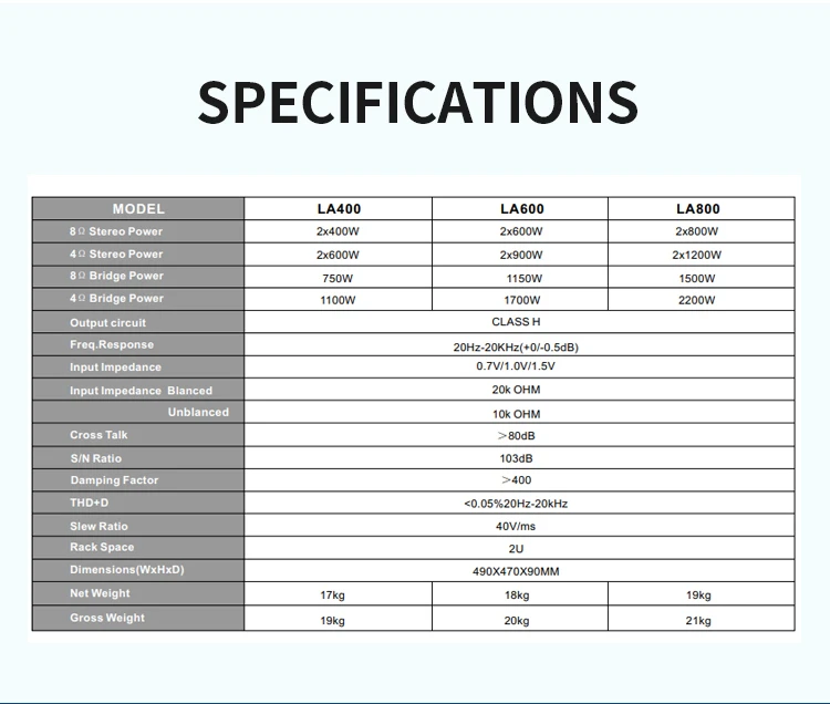 LA800卡拉ok立体声功率放大器H类专业| Alibaba.com