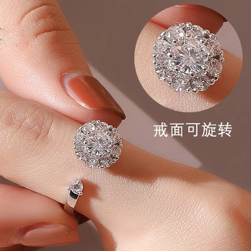 Luxury Diamond Magic Dancing Rings Latest Designs 925 Sterling Silver ...