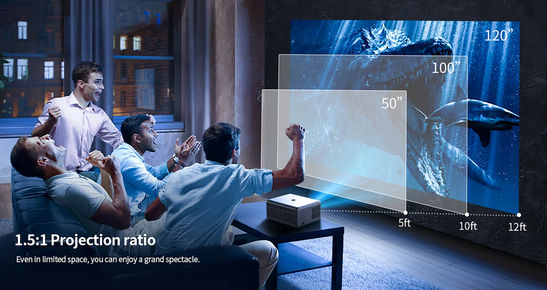 S8 Retro Projector 4k Android Smart Bluetooth Wi-fi Indoor Playground ...