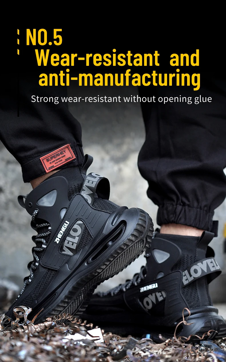 Sneaker Safety Shoes Light Weight Design,Steel Toe Black Sport Safety ...