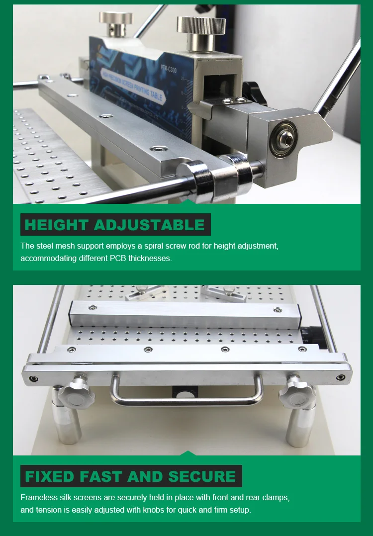 ITECH PTR-C300 Manual PCB Stencil Printer for SMT Production