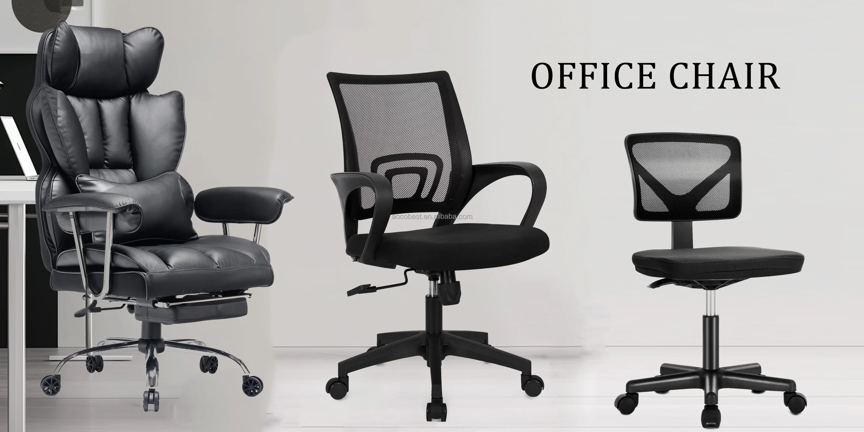 Office Furniture High Back Swivel Ergonomic Luxury Genuine Leather ...