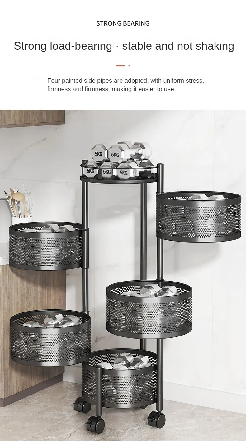 3 4 5 Tier Metal Shelves Racks Organizer Fruit And Vegetable Shelving ...