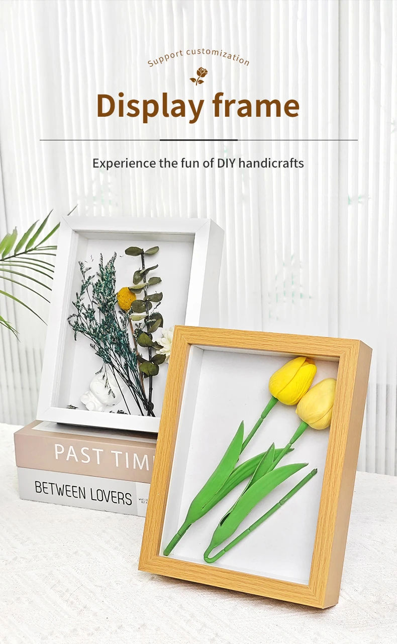 Creative A4 Size Black Rectangle Frame Shadow Box for Art