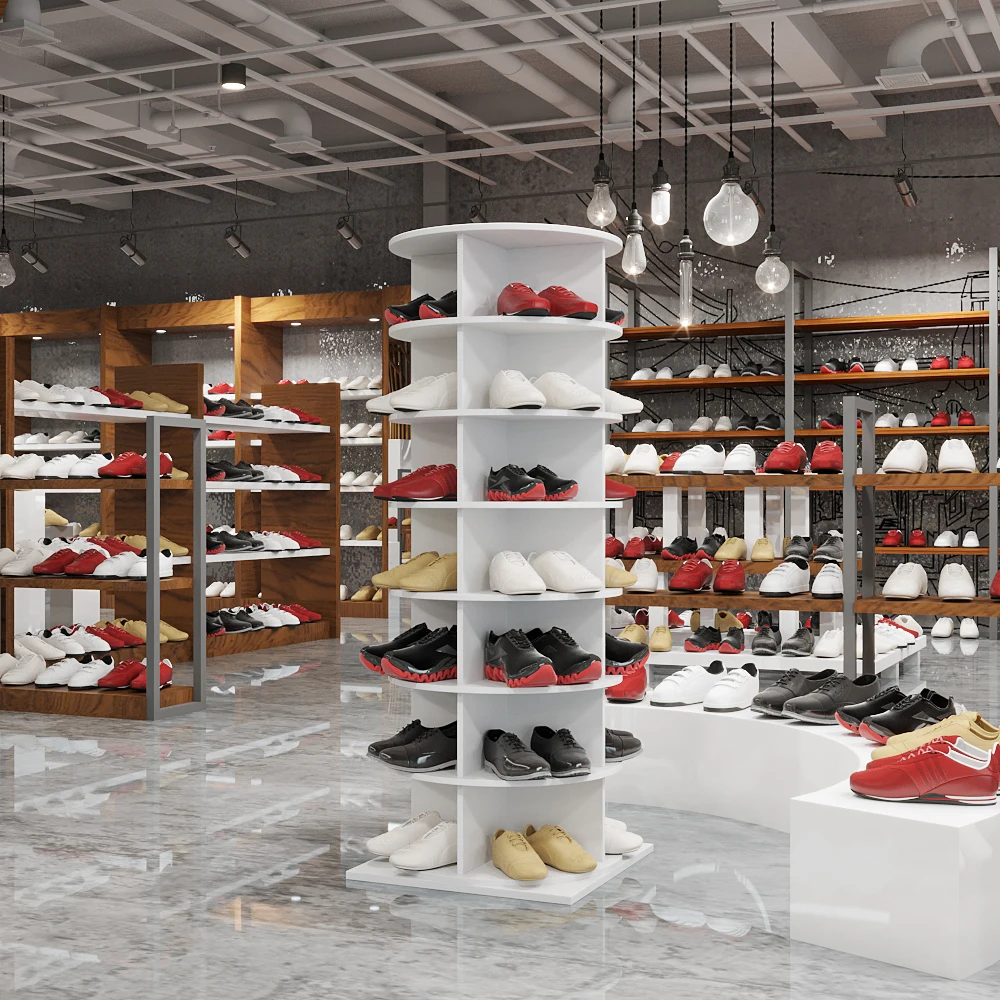 Modern Shoe Racks Storage Cabinet Shoe Display Rack & Stands 360 Degree ...
