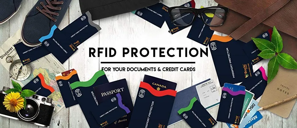 Waterproof Rfid Blocking Sleeves Holders Identity Theft Protection ...