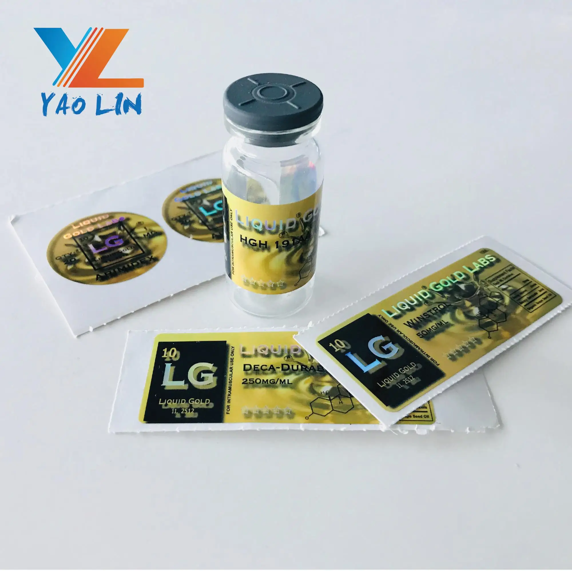 Custom Liquor Intramuscular Injection 10ml Vial Labels For Steroid ...