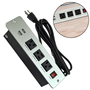 3 Pin Us Professional Desktop Power Strip Table Extension Power Strip ...