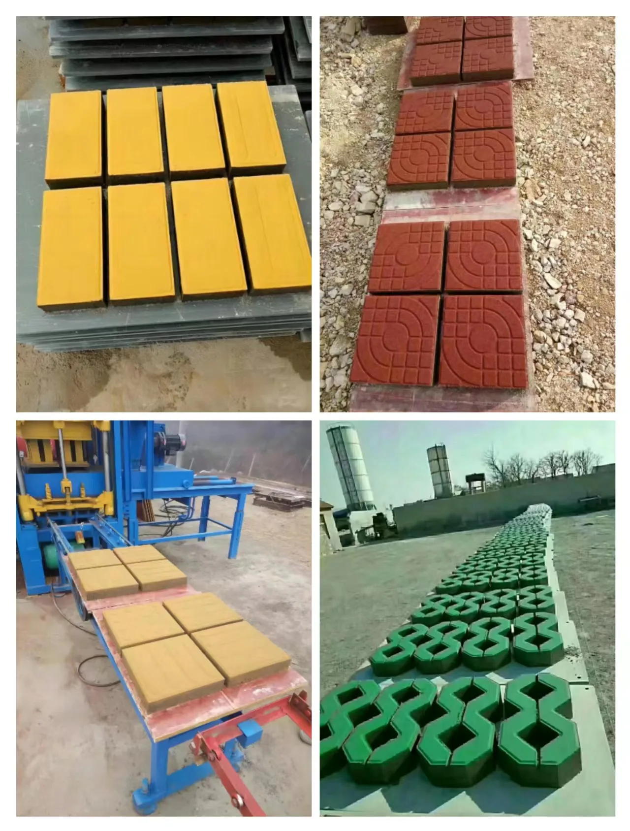 Interlocking Concrete Block Mould Machine for Garden Wall Decoration