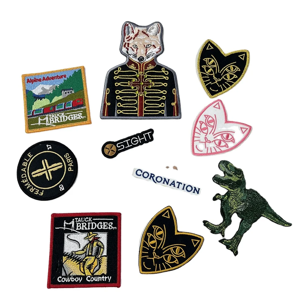 Designer 3d Heat Transfer Chenille Embroidery Patch Woven Embroidered ...