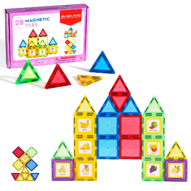 Magnetic Tiles for Kids Magnet Building Set Blocks Preschool Stem ...