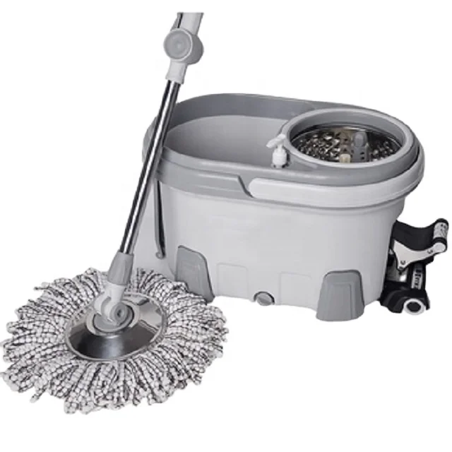 Telescopic Handle Mop Bucket with Wringer Steel Pole Rectangle Shape ...