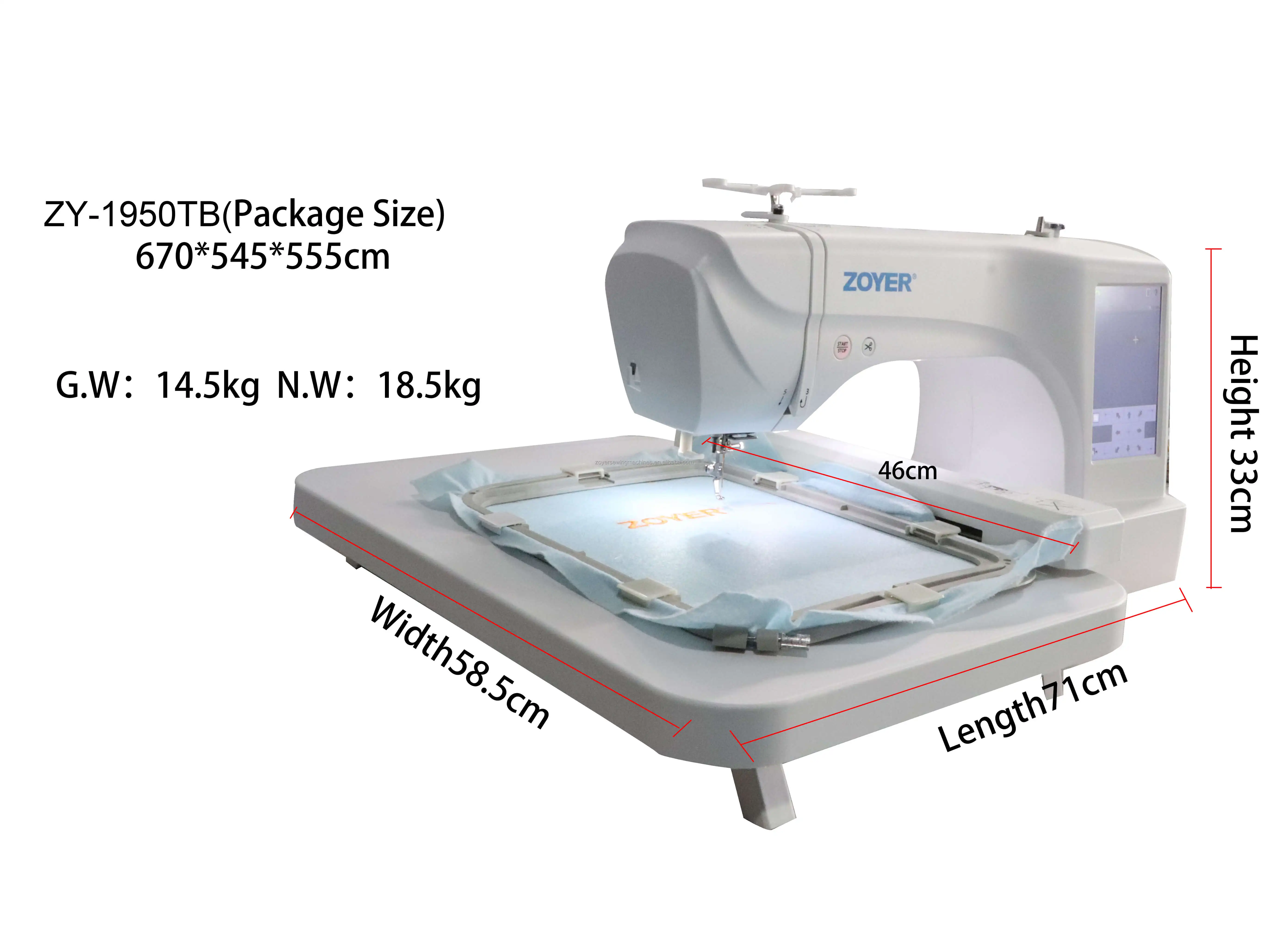 ZY1950TB Zoyer Memory Craft 500E - Multifunction Embroidery Machine