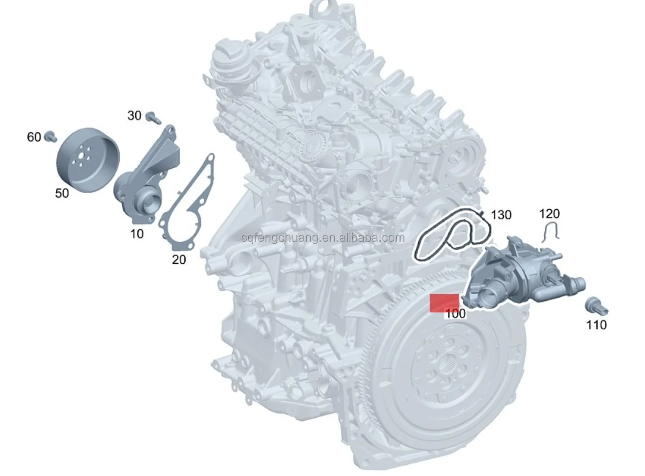 Mercedes-benz Car Engine Coolant Thermostat Housing 2822030175 for W177
