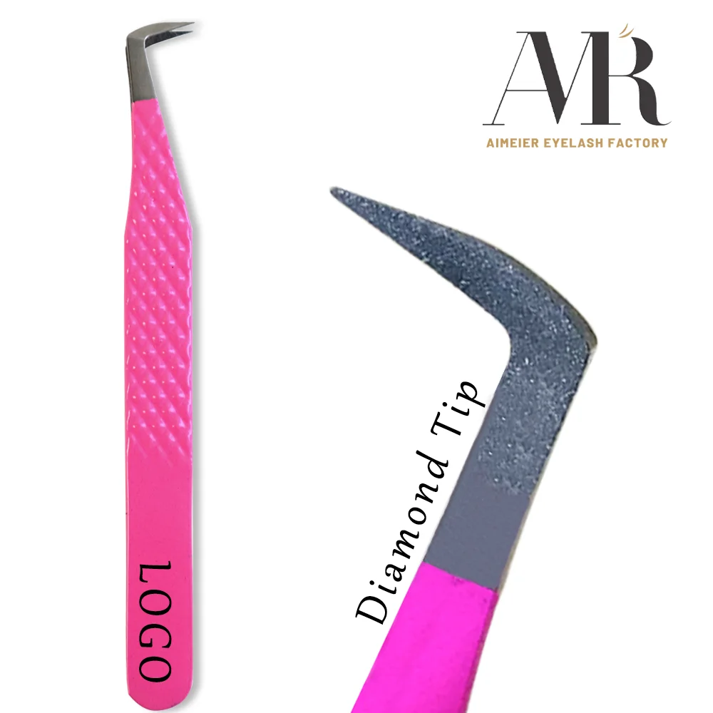 Private Label Volume Tweezers Custom Lash Extension Strong Isolation ...