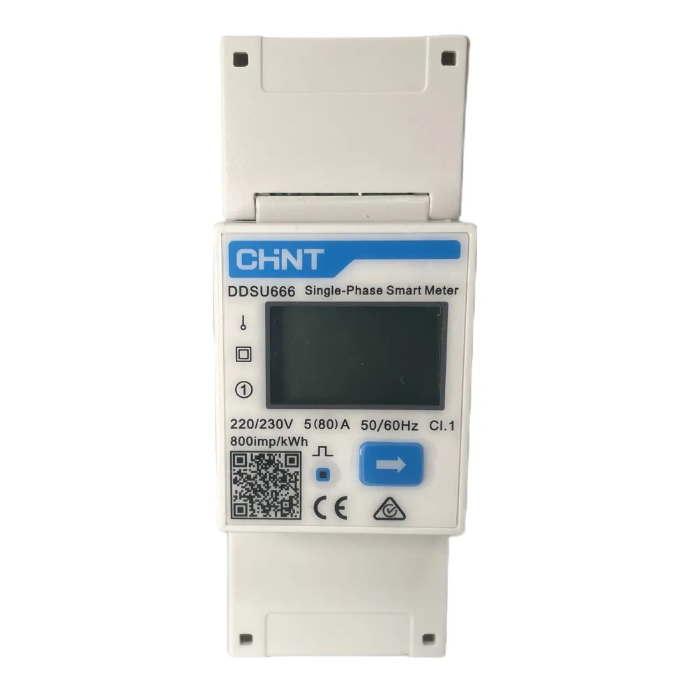 Chint DDSU666 1 Phase 2P 80A 60A 220V 230V RS485 MODBUS English version or Chinese CHNT Power ...