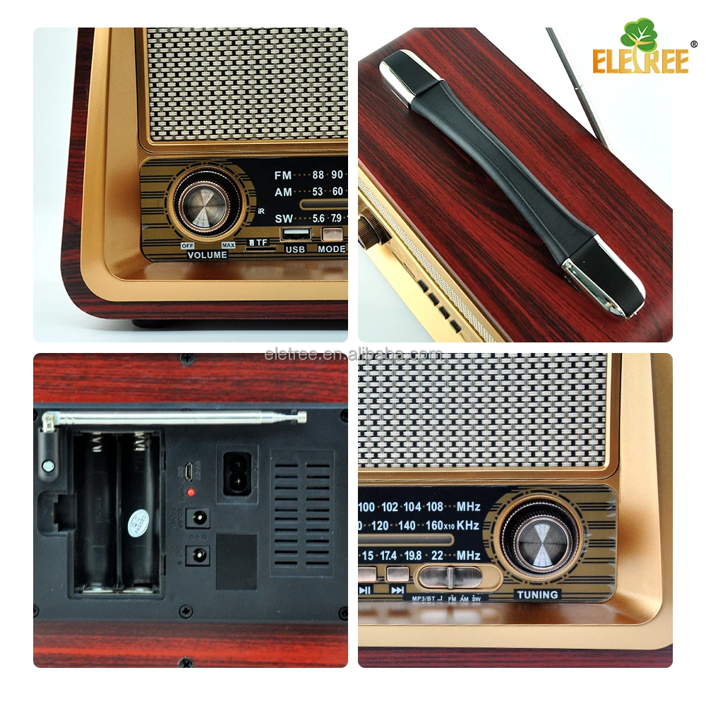 Retro Vintage Wireless USB Rechargeable AM/FM/SW Radio – Portable ...