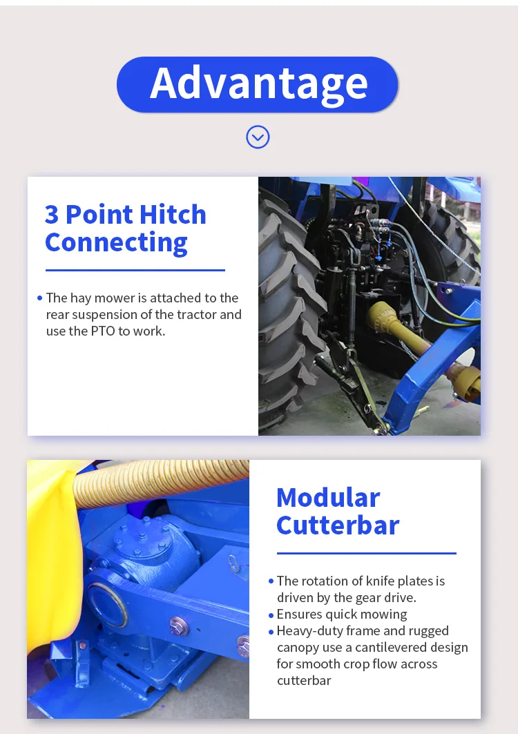 Agricultural Tractor Mounted Pto Driven Drum Gear Drive Lawn Alfalfa ...