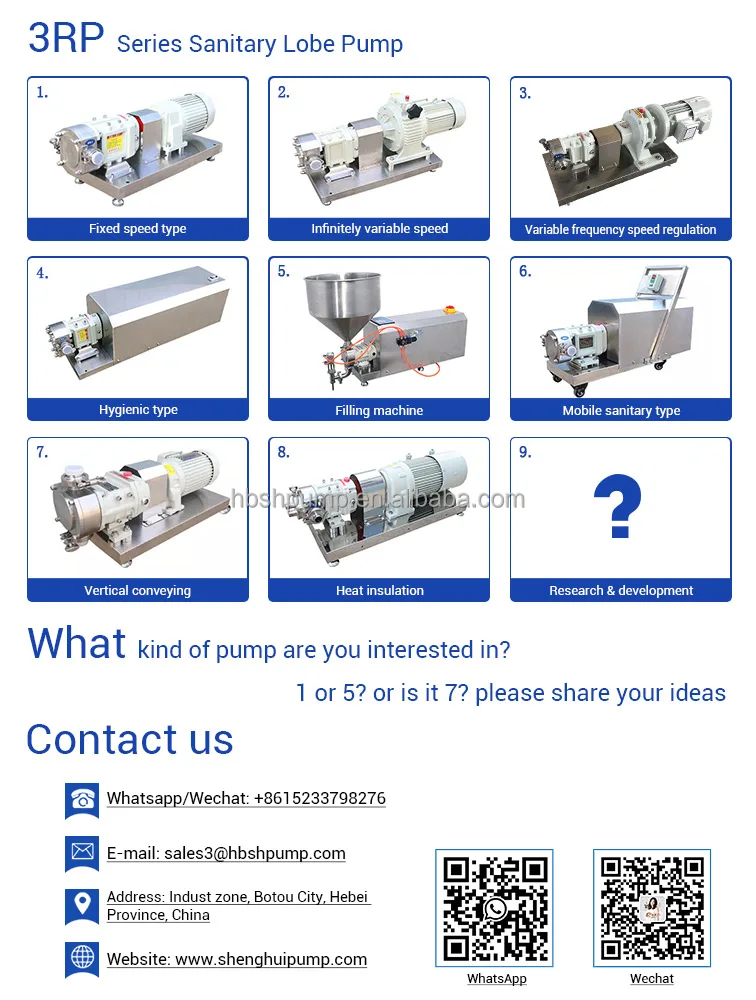 3rp Tri Lobe Pump Rotor Pump Cream Paste Filling Machine - Buy Rotor ...