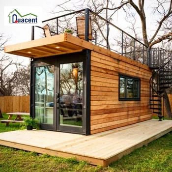 Quacent Luxury Modern Two Storey Container Prefabricated Home Tiny Wooden Prefab House Buildings ...