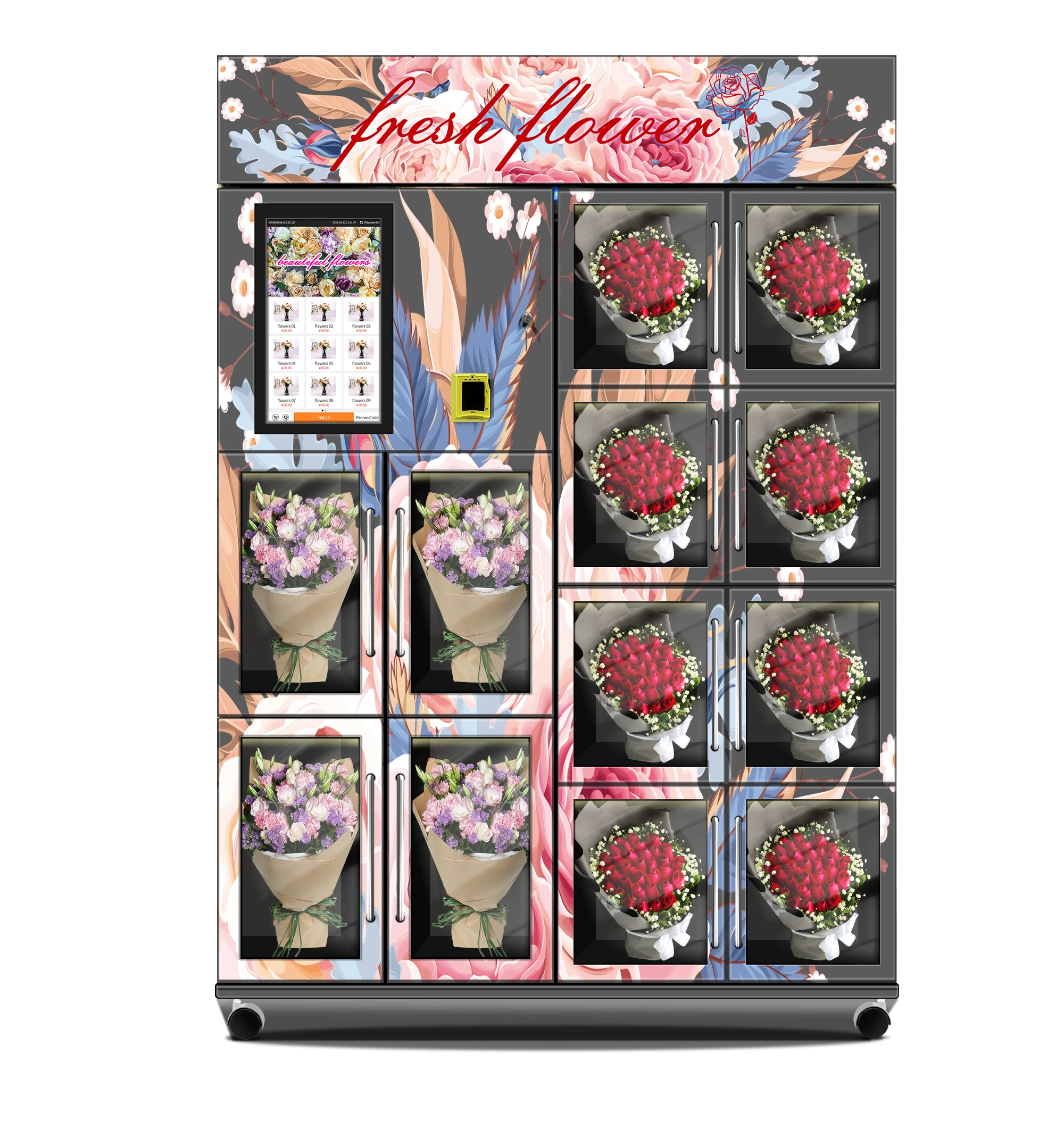Haloo 12 Cells Flower Vending Machine Gifts Flower Holding Machine With ...